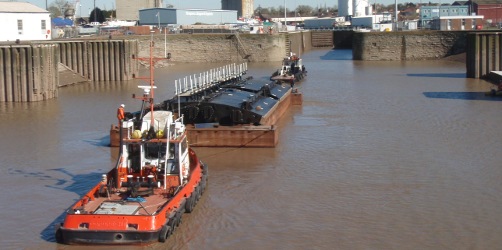 The sea lock gates arrive